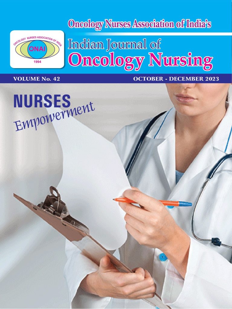 Indian Journal of Oncology Nursing - Archive - Oncology Nurses ...